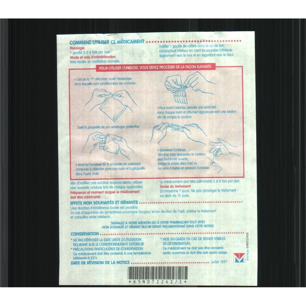 Biocidan collyre - 10 unidoses antiseptique oculaire.