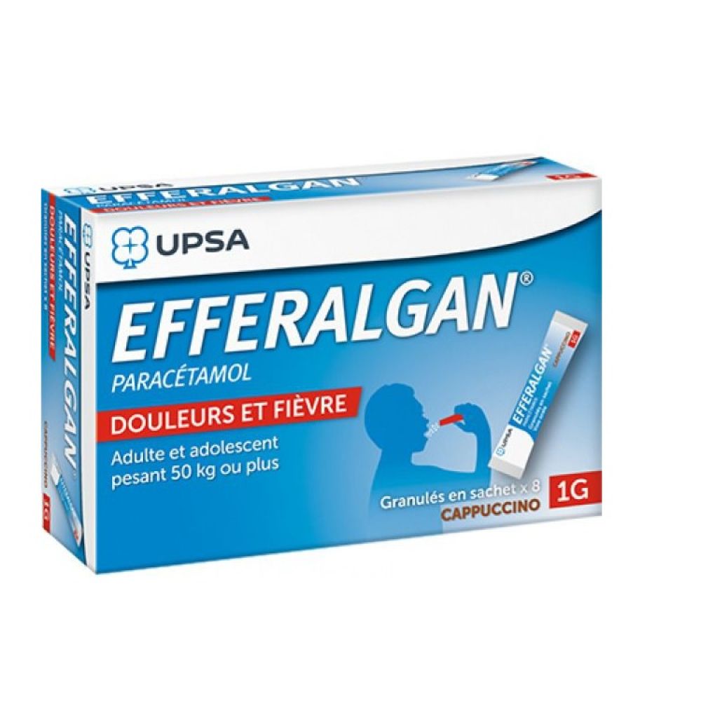 Efferalgan 1000mg 8 sachets granulés