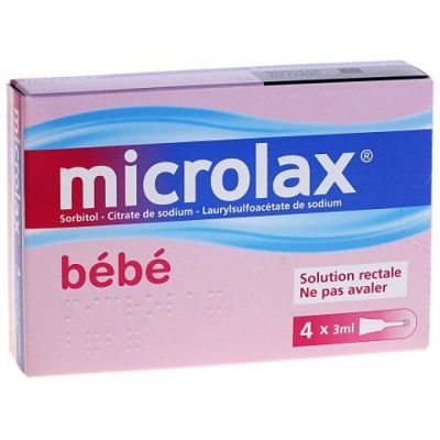 MICROLAX BEBE Solution rectale 4 Récipients-unidoses de 3ml - JOHNSON ...