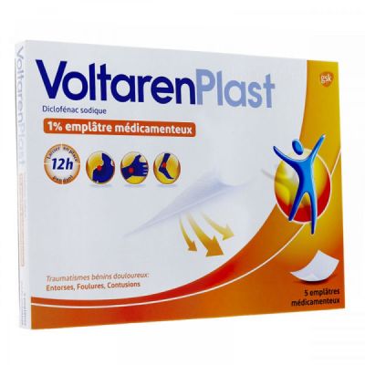 Voltarenplast 1% - Boîte de 5 emplâtre médicamenteux - Novartis - Prix