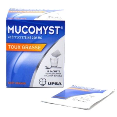 MUCOMYST 200mg PDR SOL BUV B/18 - Upsa Conseil - Prix